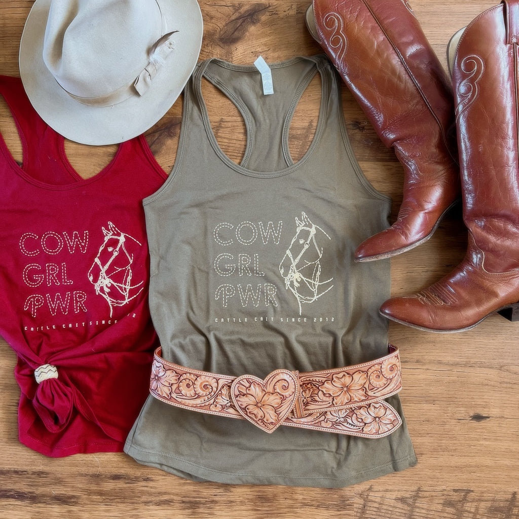 COW GRL PWR Racer Back Tank – Cattle Cait